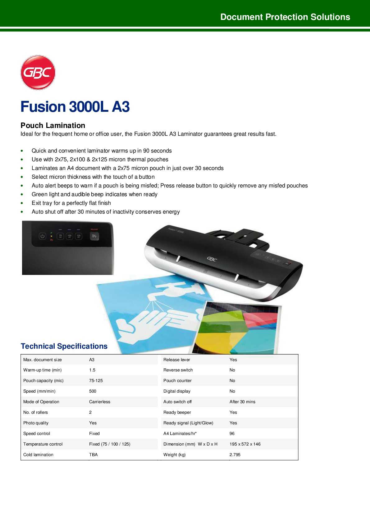 GBC Fusion 3000L A3 Laminator TIMI Office Solution